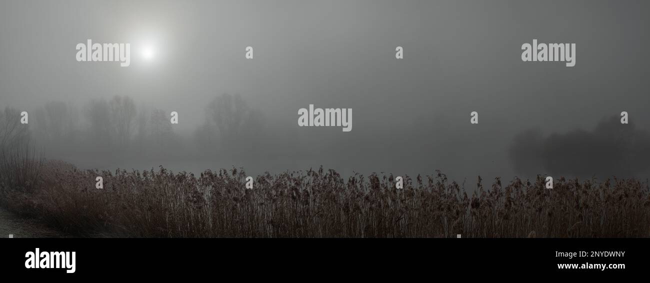 Thick fog on river water hi-res stock photography and images - Alamy