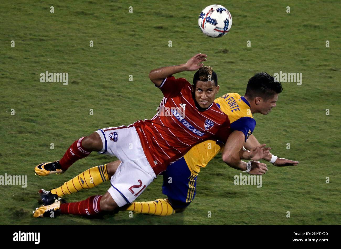 FC Dallas midfielder Michael Barrios (21) and Colorado Rapids defender ...