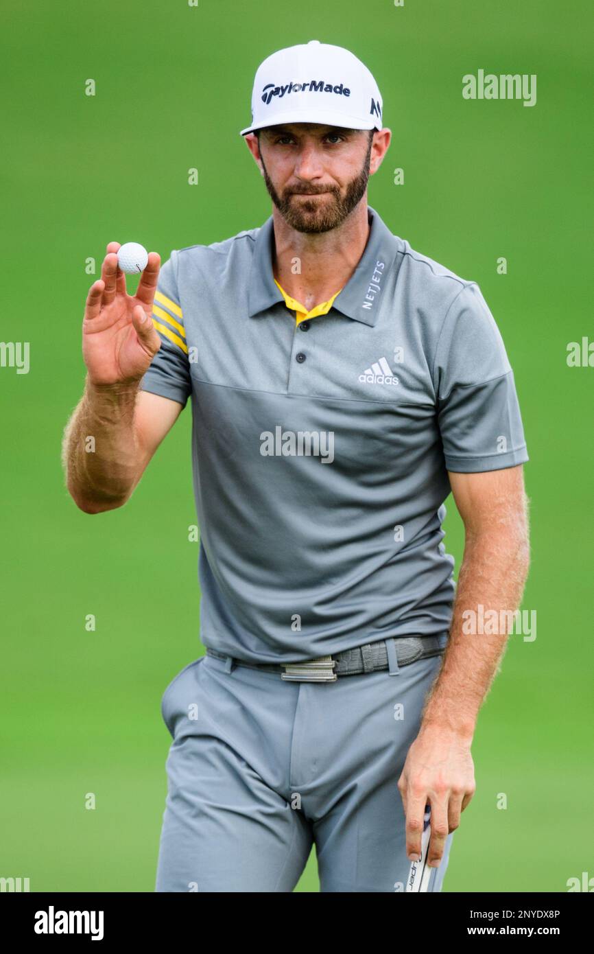 Golfer Dustin Johnson during the PGA Championship on Saturday August 12 ...