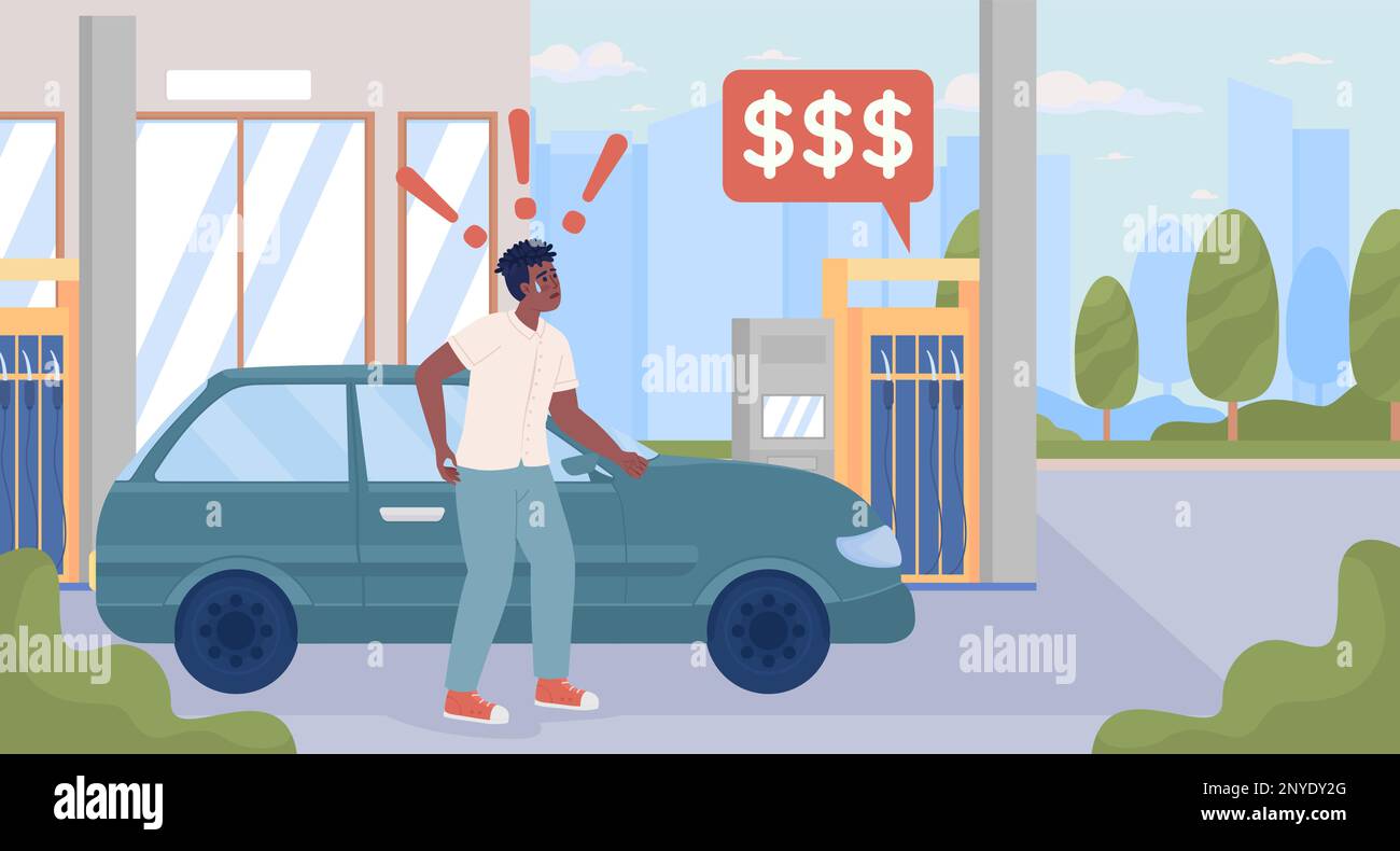 Price of fuel cartoon hi-res stock photography and images - Alamy
