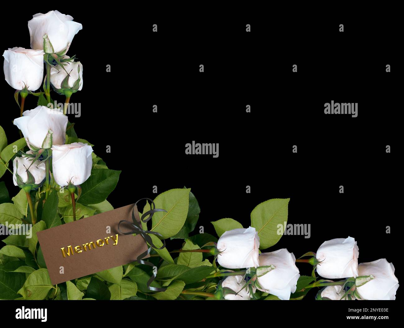 Funeral or wake invitation with white roses. Can also be used as a ...