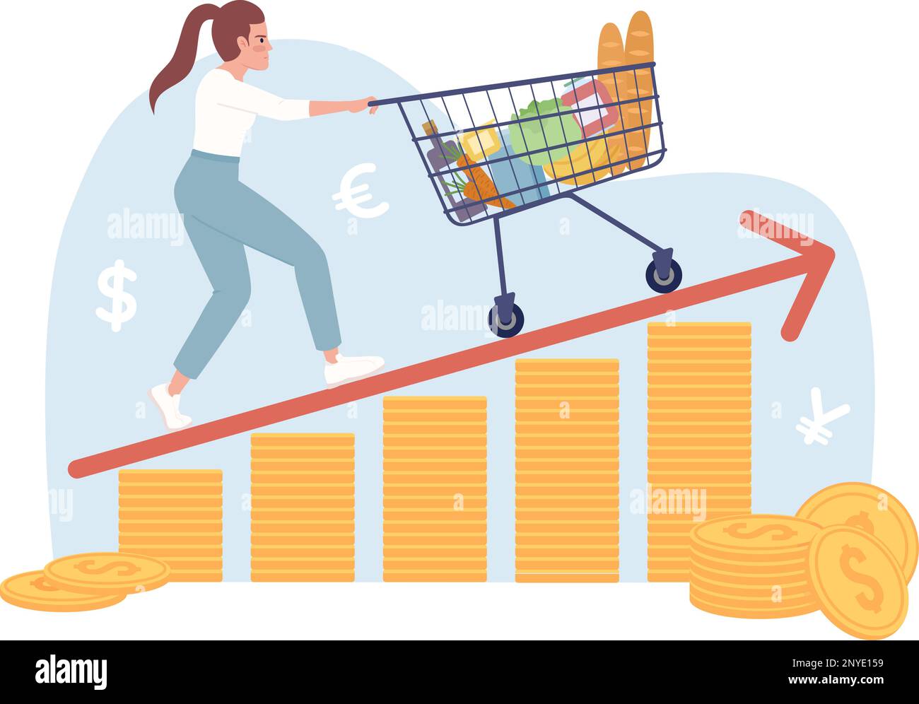 Grocery price high Stock Vector Images - Alamy