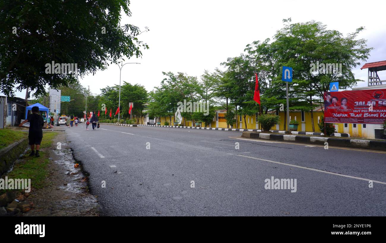 Silent streets in the city of Muntok in the morning Stock Photo - Alamy