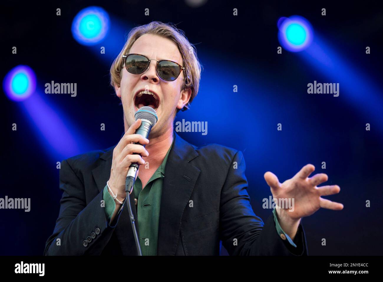 In this photo taken Thursday, Aug. 10, 2017, English singer and ...