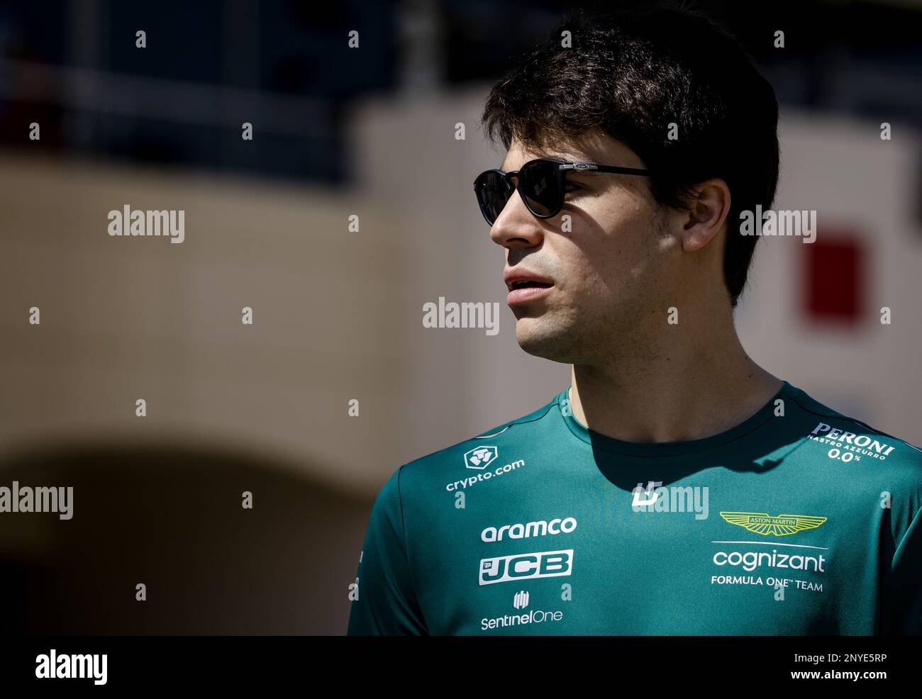 BAHRAIN - Lance Stroll (Aston Martin) on arrival at the Bahrain ...
