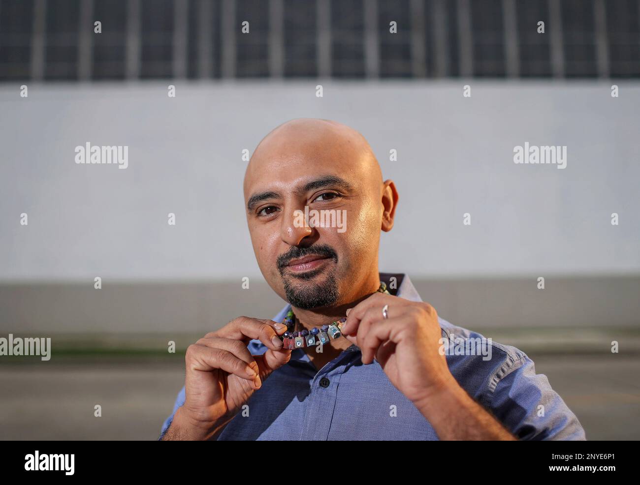 In this Aug. 3, 2017, photo, artist Mario Figueroa, Jr., known as the ...