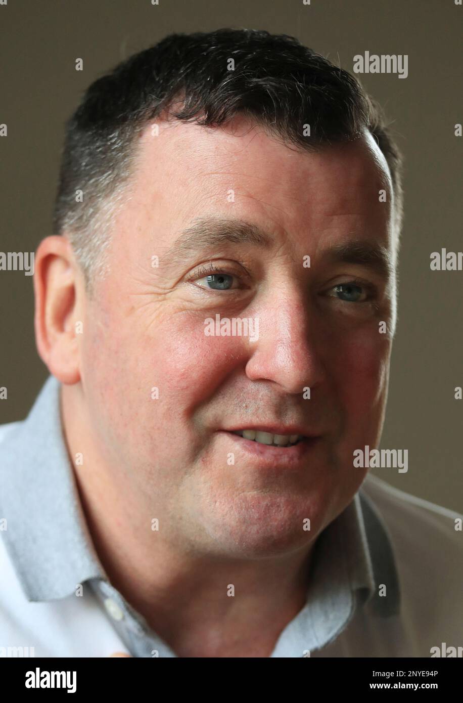 Canadian figure skating coach Brian Orser speaks during an interview ...