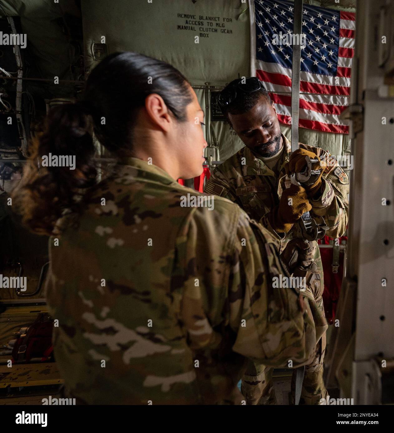 U.S. Air Force Senior Airman Kiara, a 405th Expeditionary Air ...