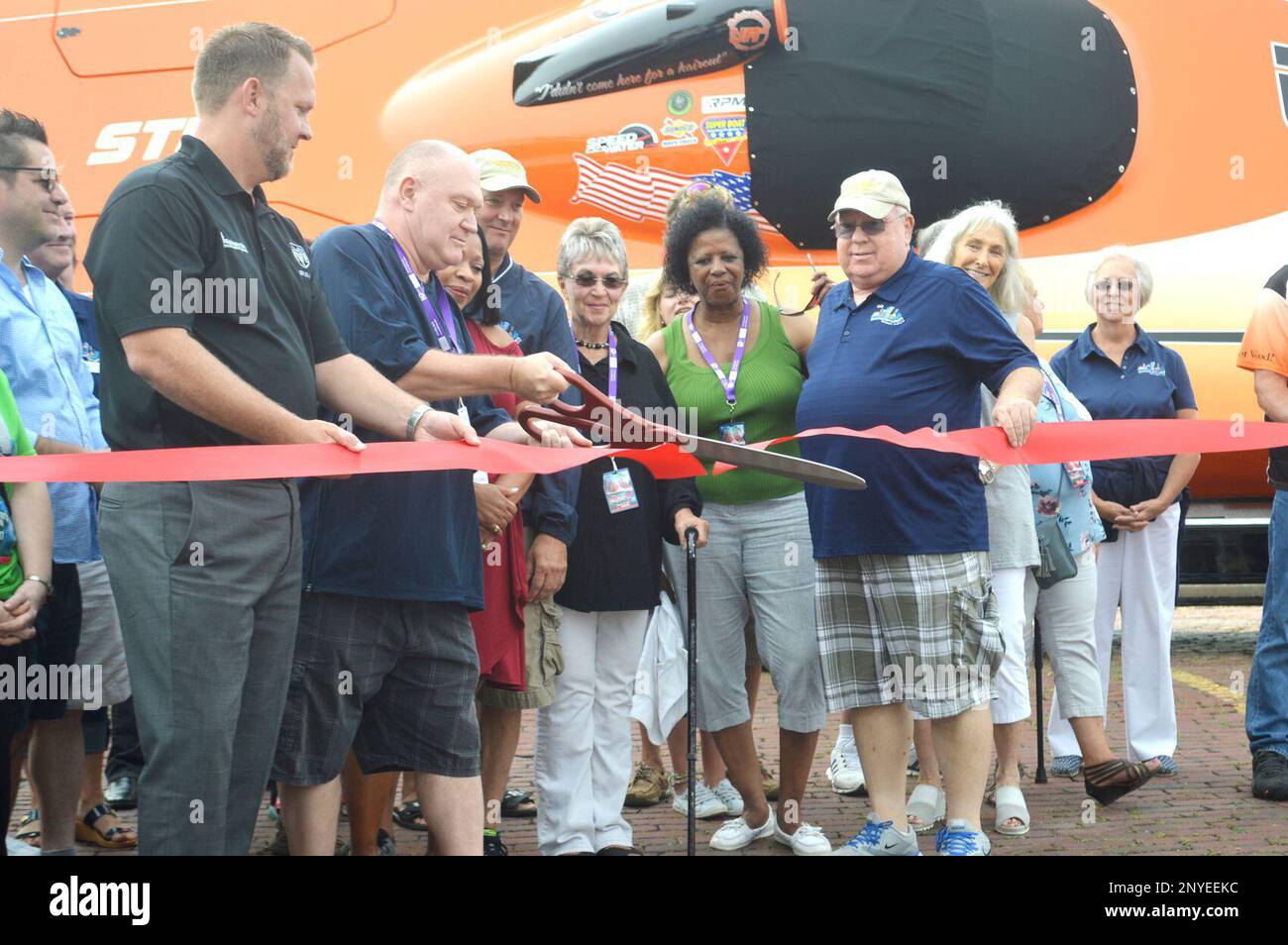 Mayor Ron Meer cuts the red ribbon signifying the start of the 2017 ...