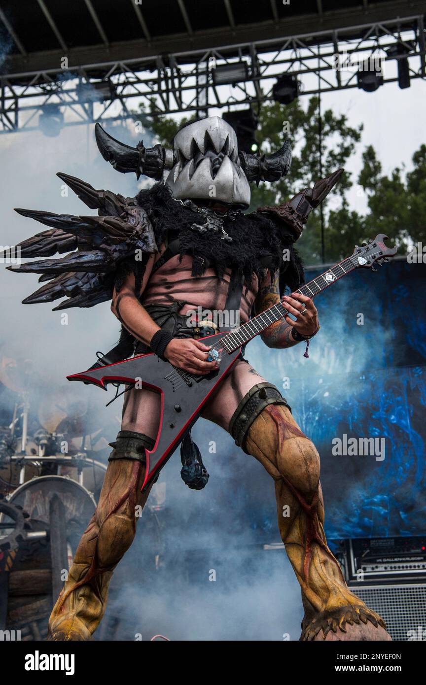Michael Derks of GWAR performs during Riot Fest on Sept. 12, 2014, in ...