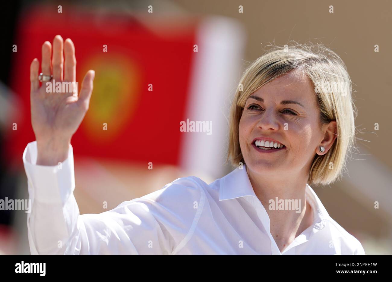Susie Wolff, the new Managing Director of the F1 Academy during preview ...