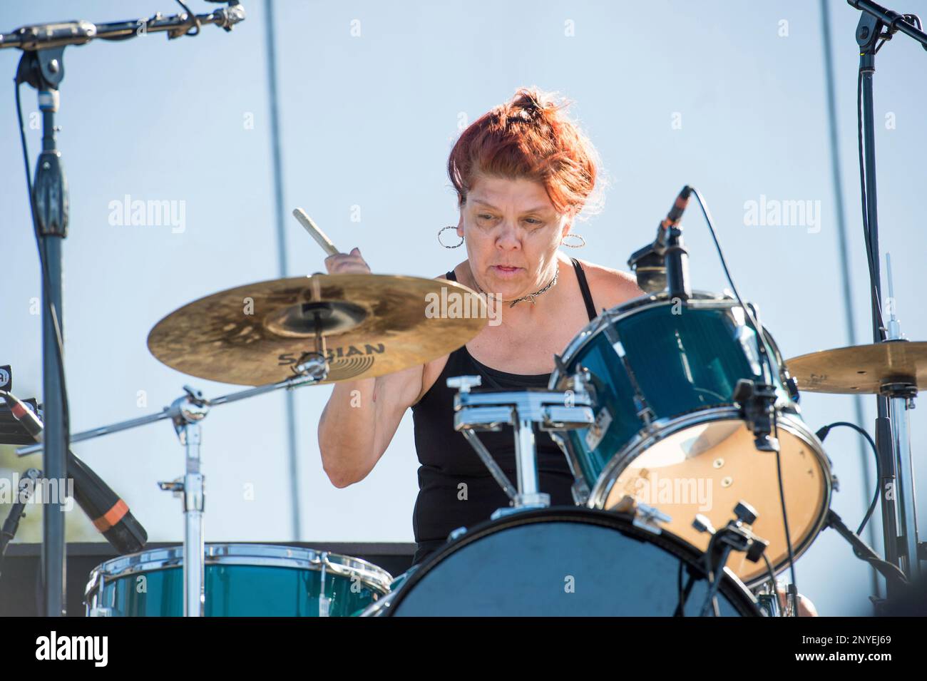 Lori Barbero of Babes In Toyland performs during Riot Fest at Douglas ...