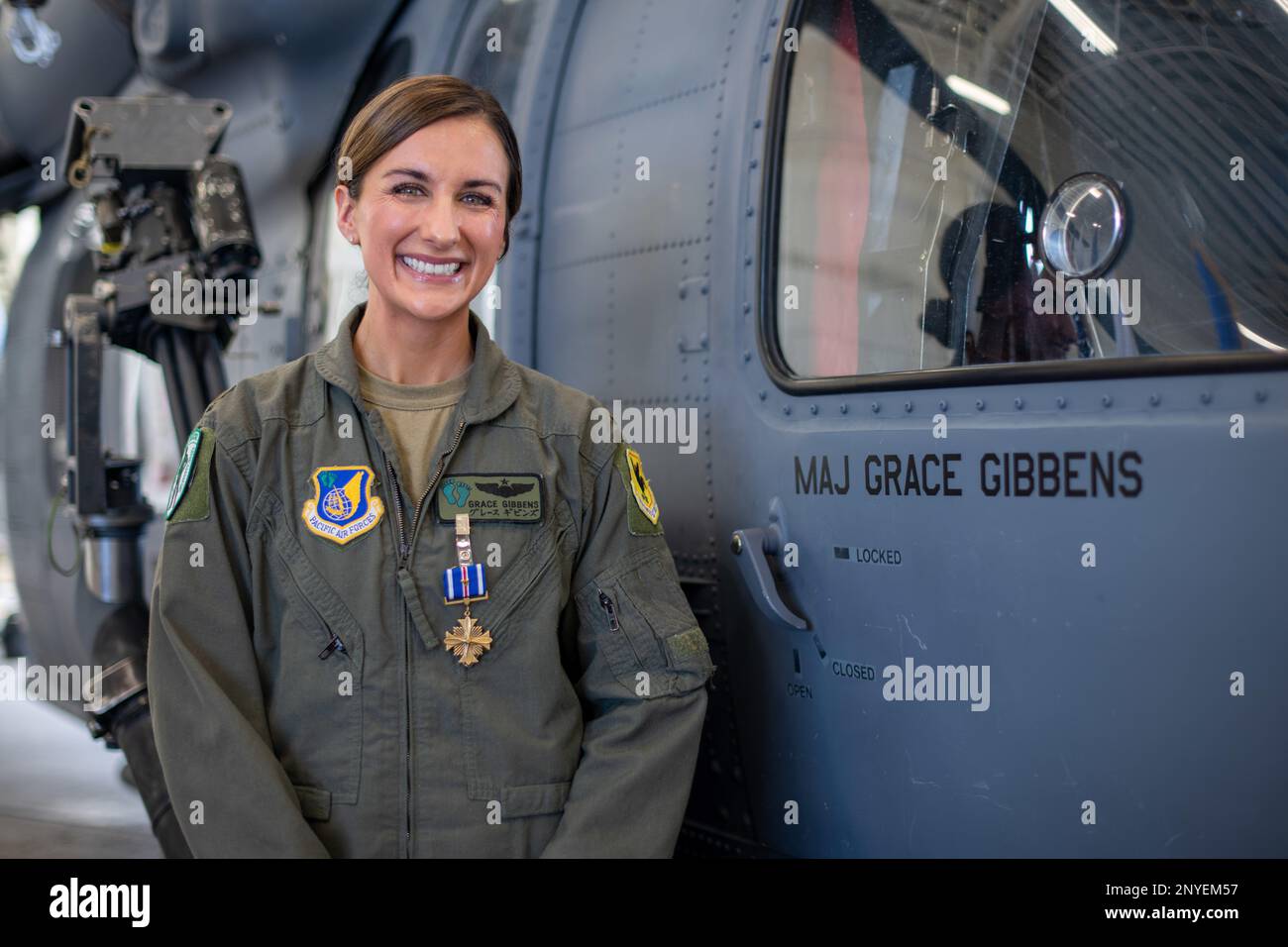 U.S. Air Force Maj. Grace Gibbens, 33rd Rescue Squadon Pave Hawk pilot ...