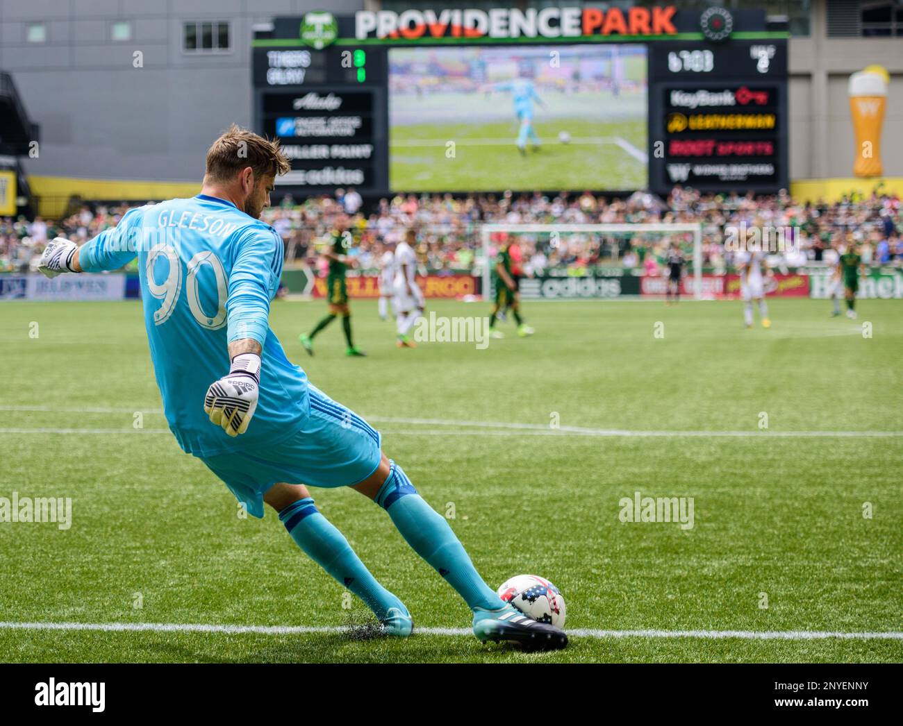 Portland Timbers G Jake Gleeson (90) during the MLS soccer game between ...