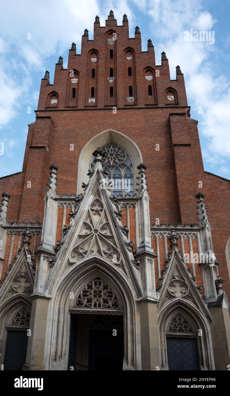 Basilica of Holy Trinity in Krakow, Poland, is a gothic church and ...