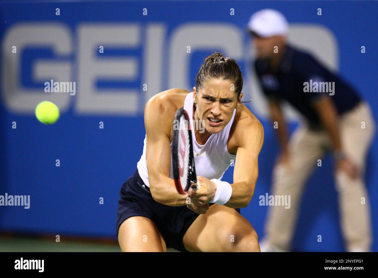 WASHINGTON, DC - AUGUST 05: ANDREA PETKOVIC (GER) during day six match of the 2017 Citi Open on ...