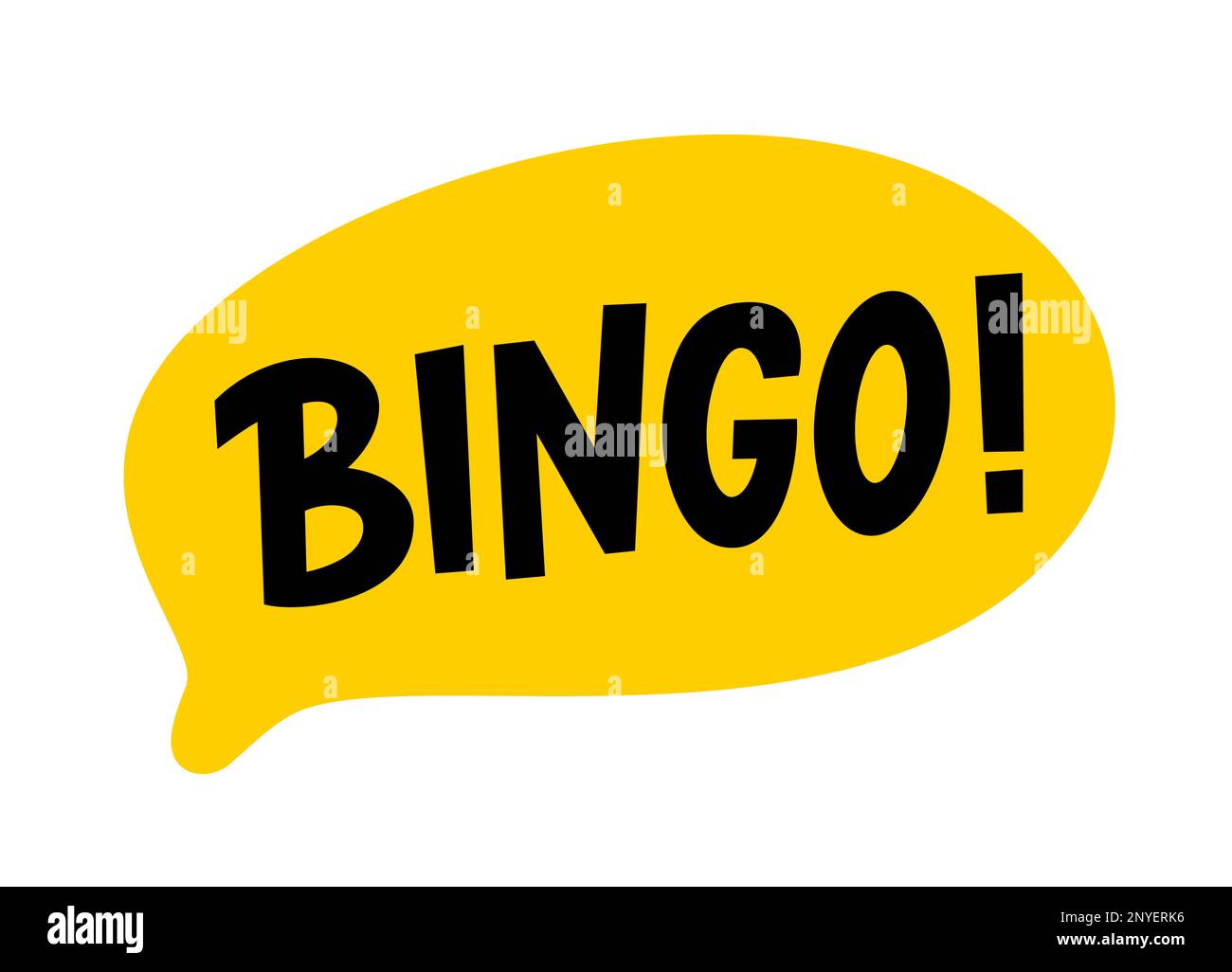 BINGO speech bubble. Bingo game. Vector illustration lucky quote ...