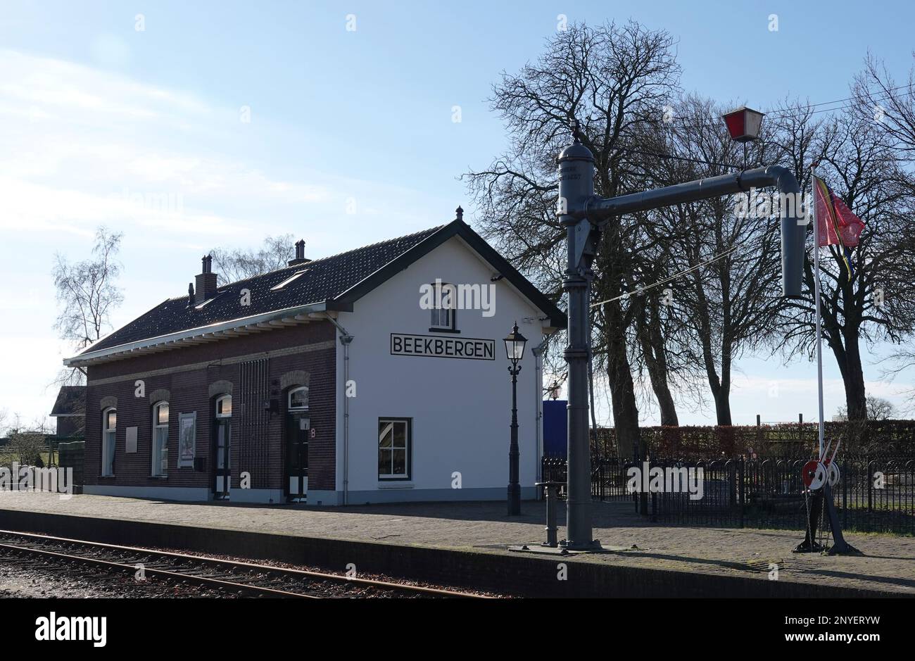 Lieren, Netherlands Feb 28 2023 Railway station Beekbergen was in use ...