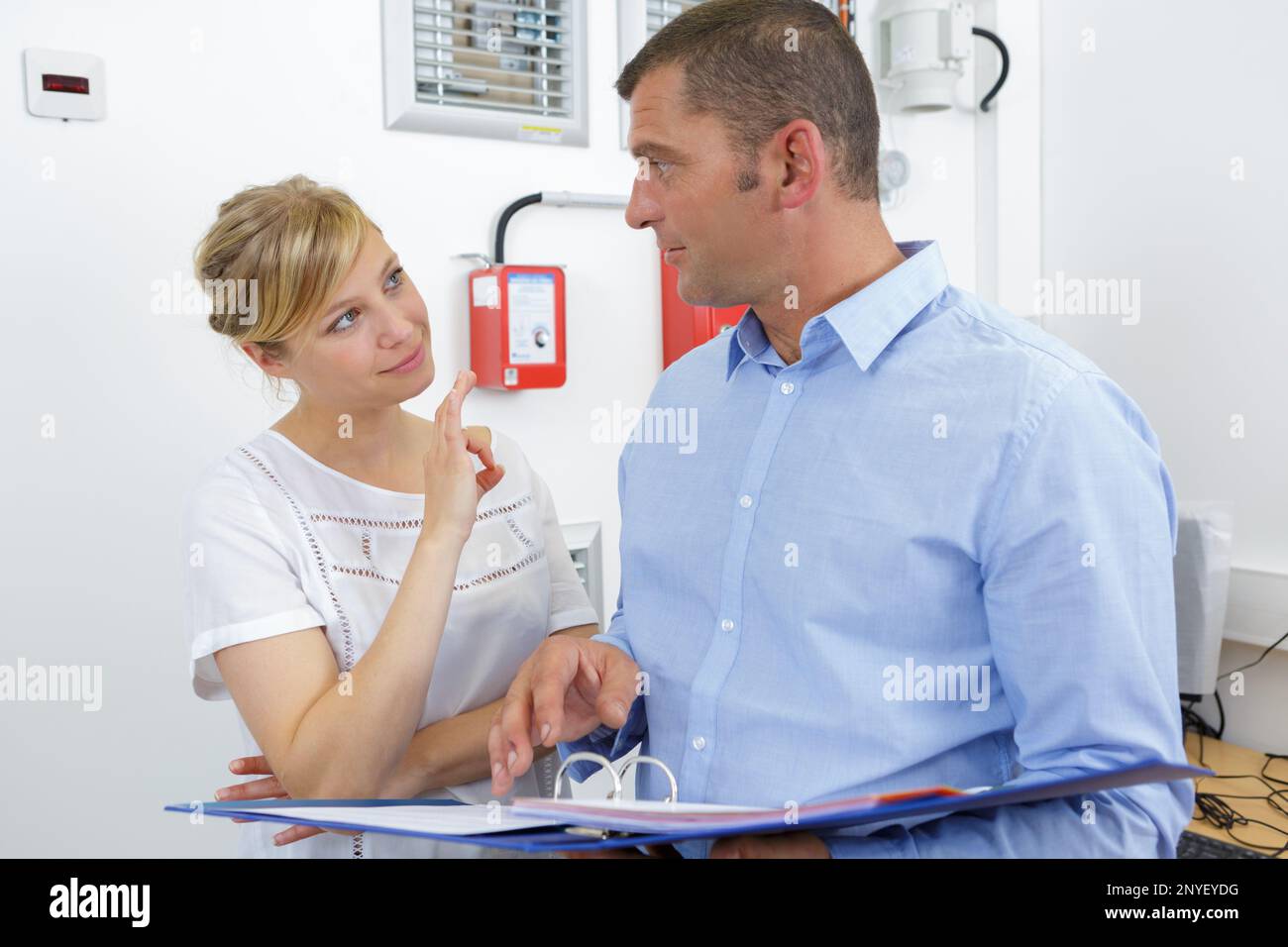 two business partners are talking Stock Photo - Alamy