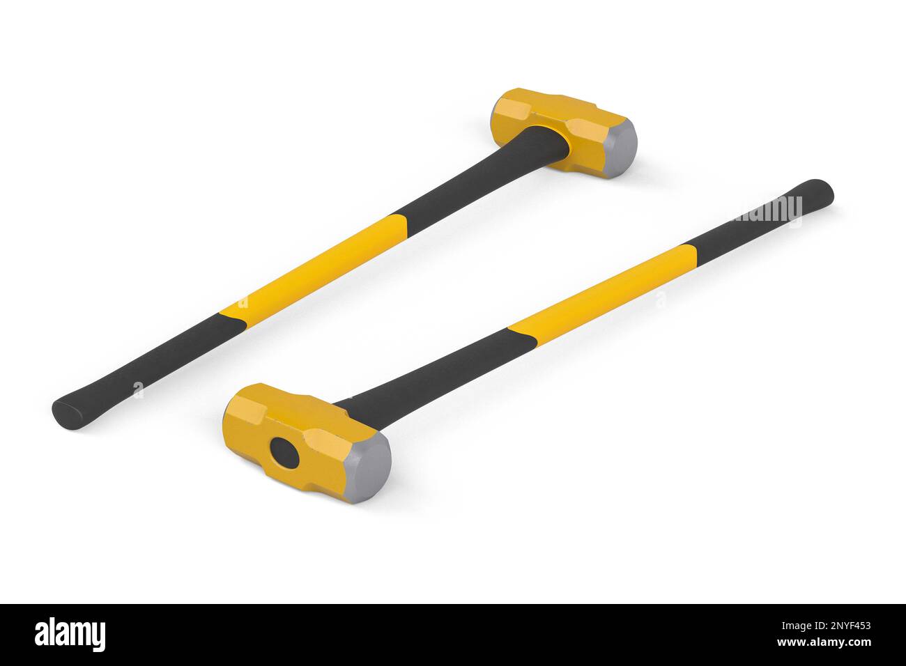 Sledgehammer isolated on white background - 3D render Stock Photo - Alamy