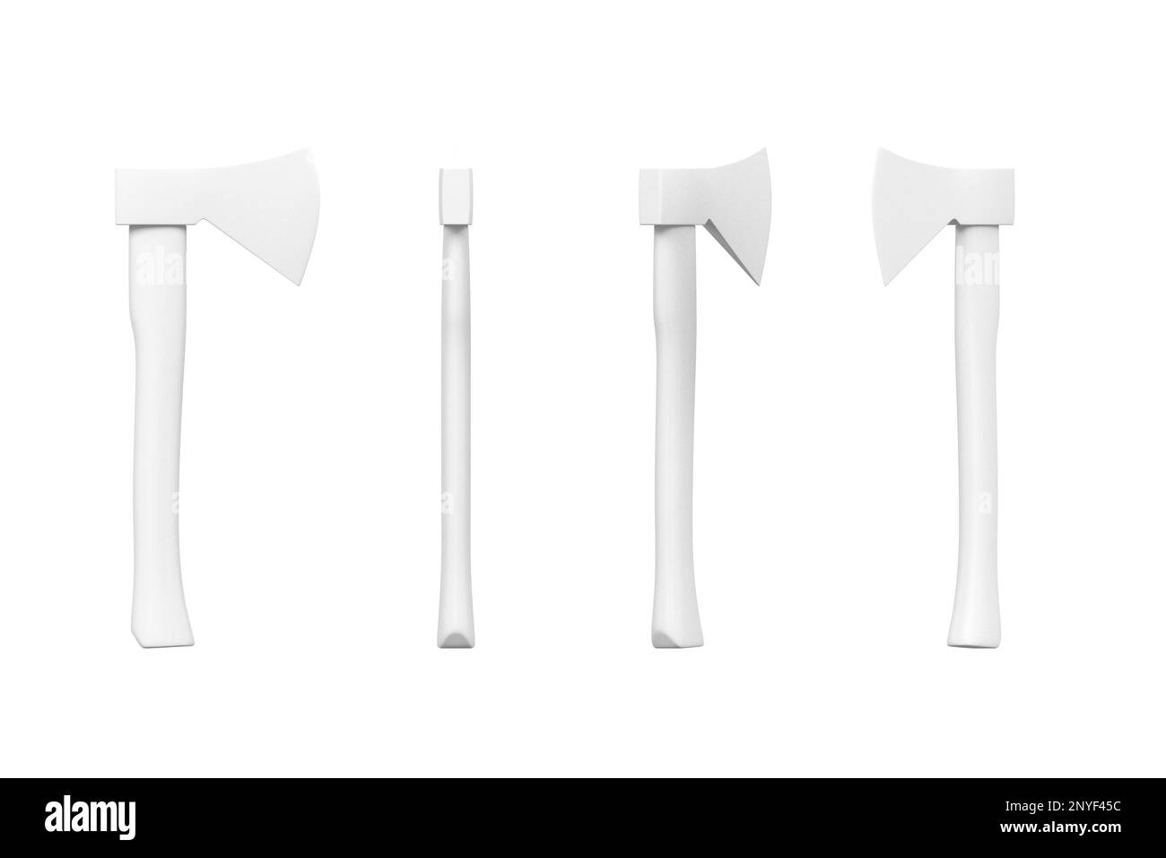 Axe mockup isolated on white background - 3D render Stock Photo - Alamy