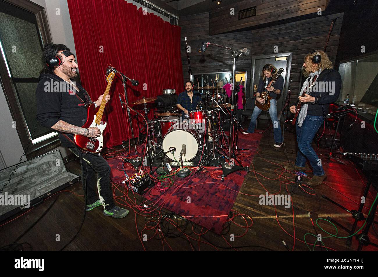 Marco Mendoza, Brian Tichy, Doug Aldrich, and David Lowy of The Dead ...