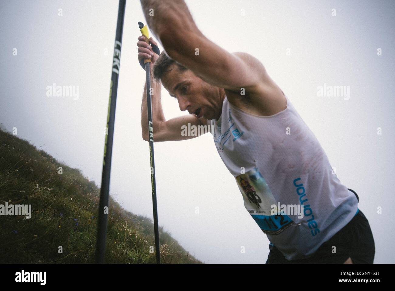 Martin Anthamatten, winner men, performs at the Red Bull K3 in Susa ...