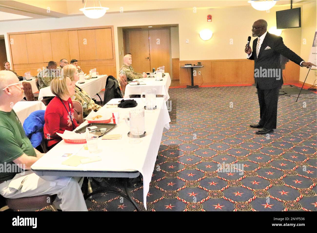 Guest speaker Marcus Gentry gives his presentation about Martin Luther ...