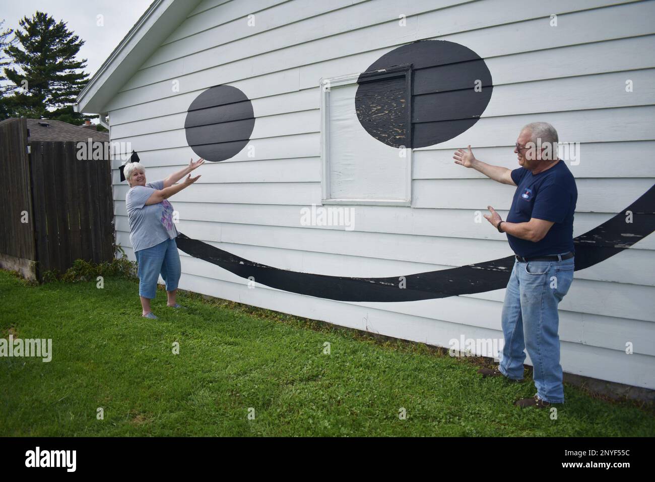 In this undated photo Mike and Barbara McNulty pose next to their ...