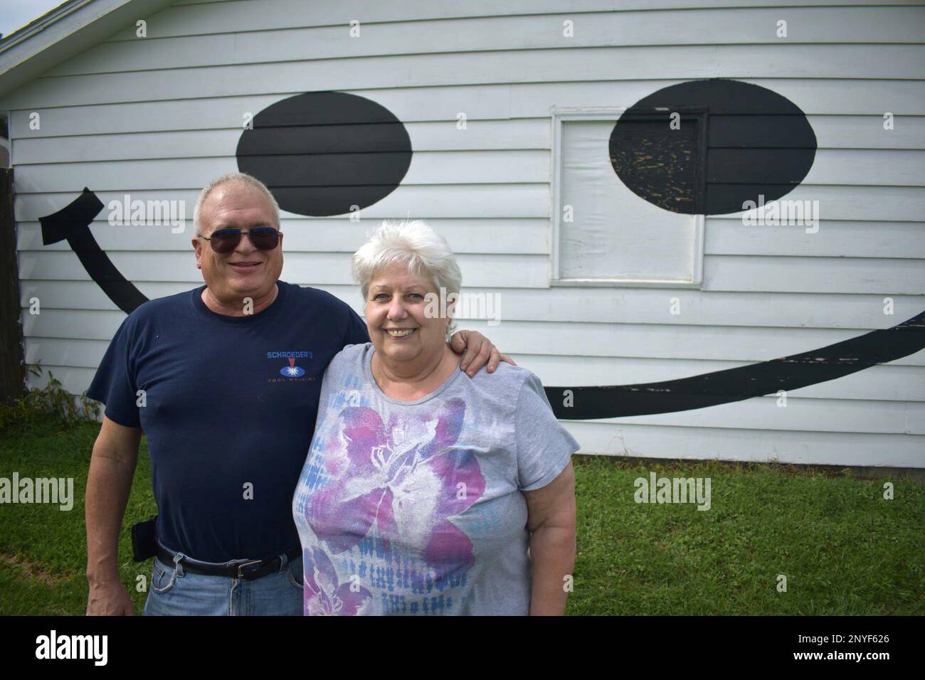 In this undated photo Mike and Barbara McNulty pose next to their ...