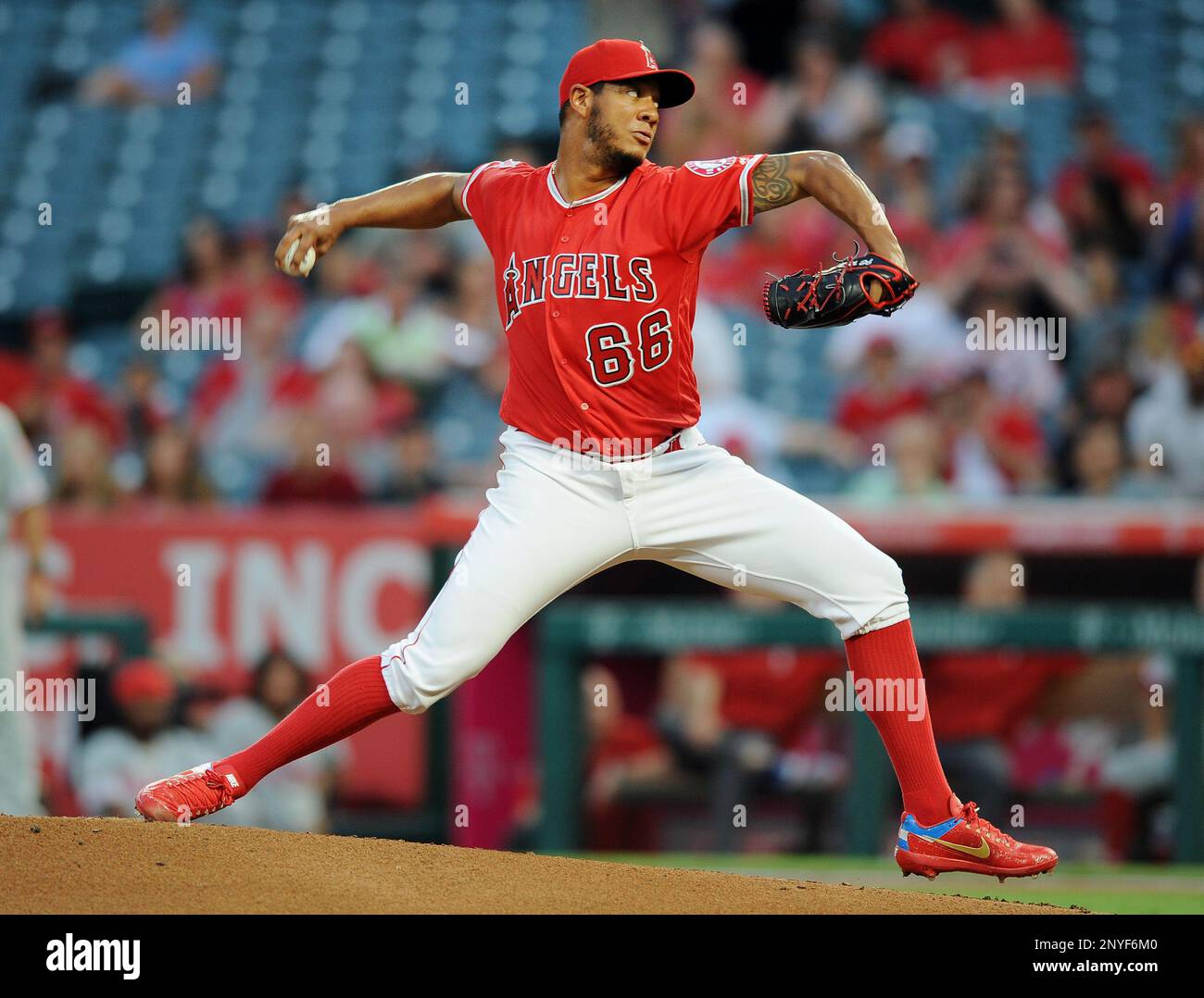 ANAHEIM, CA - AUGUST 02: Los Angeles Angels of Anaheim pitcher JC ...