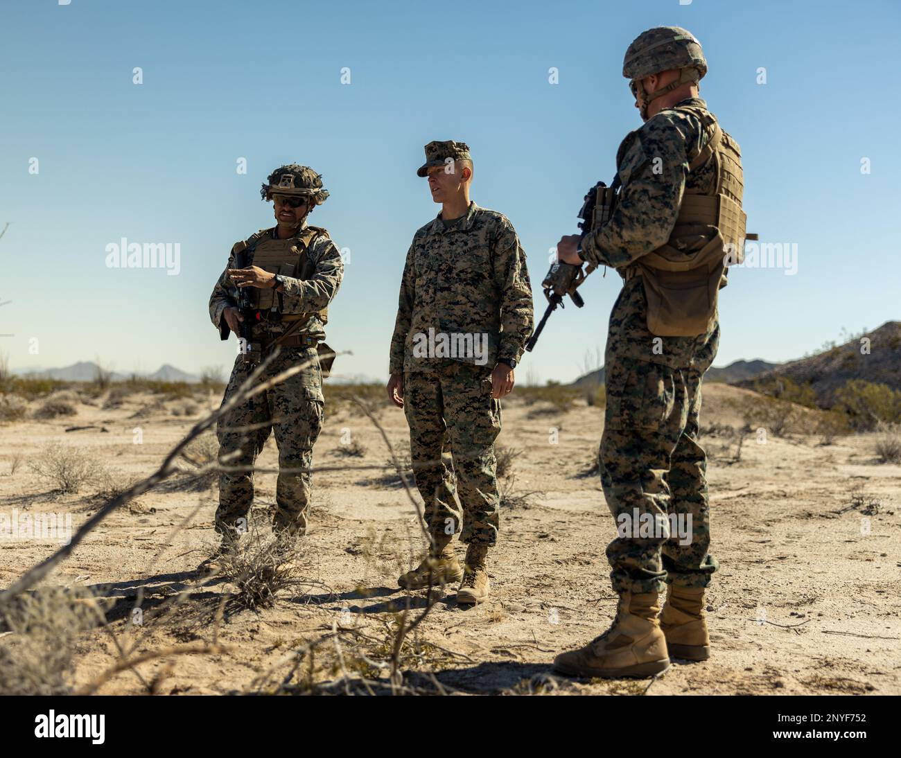 U.S. Marine Corps Col. Timothy S. Brady Jr., center, commanding officer ...