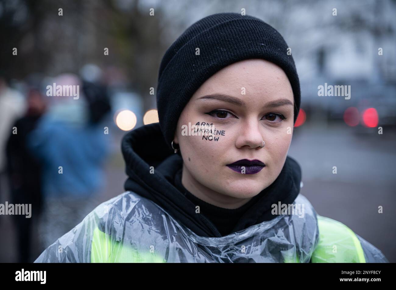 24.02.2023, Berlin, Germany, Europe - Portrait of woman participating ...