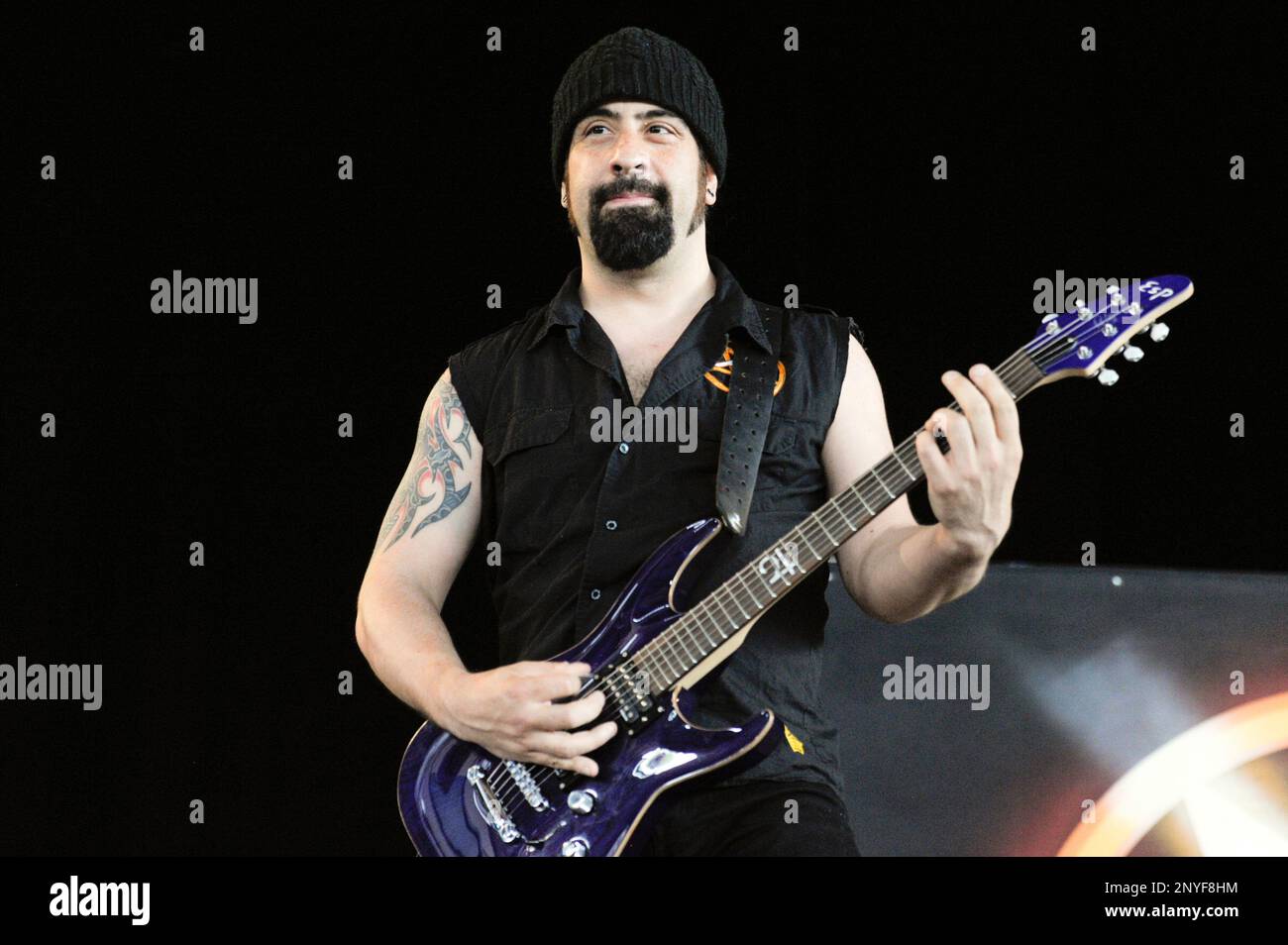 Rob Caggiano of Anthrax performs during the Mayhem Music Festival at ...