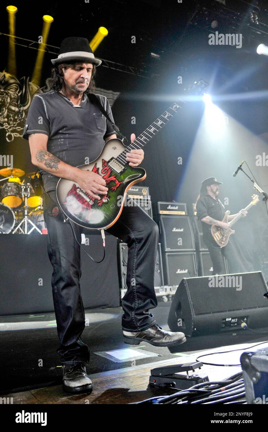 Phil Campbell of Motorhead performs during the Mayhem Music Festival at ...