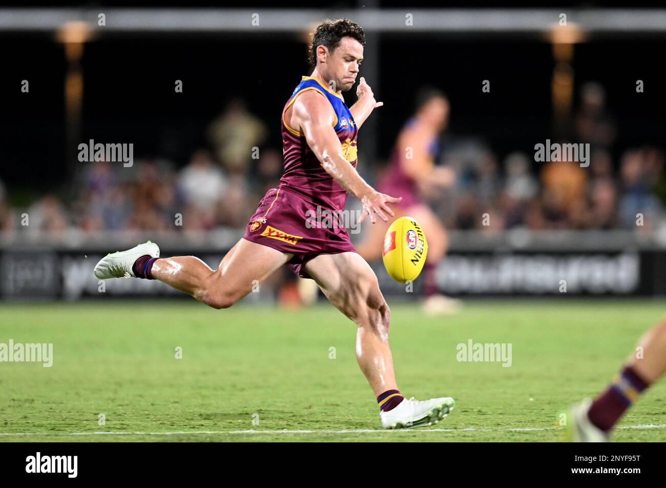 Lachie Neale of the Lions in action during the AFL official practice ...