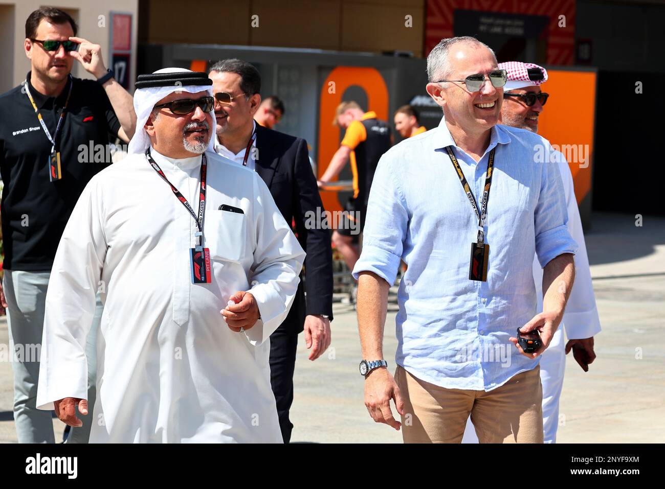 Sakhir, Bahrain. 02nd Mar, 2023. (L to R): Crown Prince Shaikh Salman ...