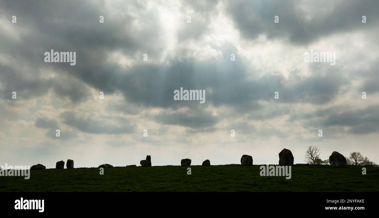 Long Meg and Her Daughters stone circle standing stones at Little ...