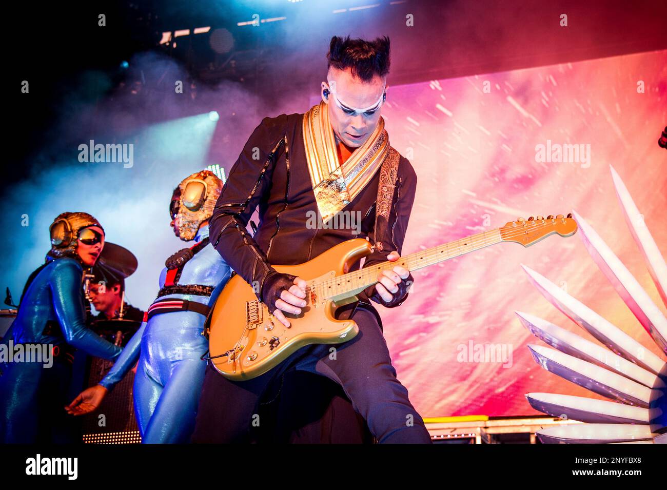 Luke Steele of Empire of the Sun performs during the Firefly Music ...