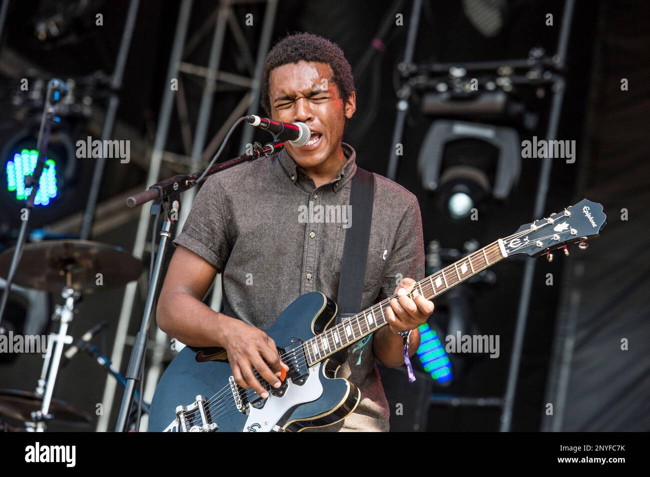 Benjamin Booker performs during the Firefly Music Festival on June 21 ...
