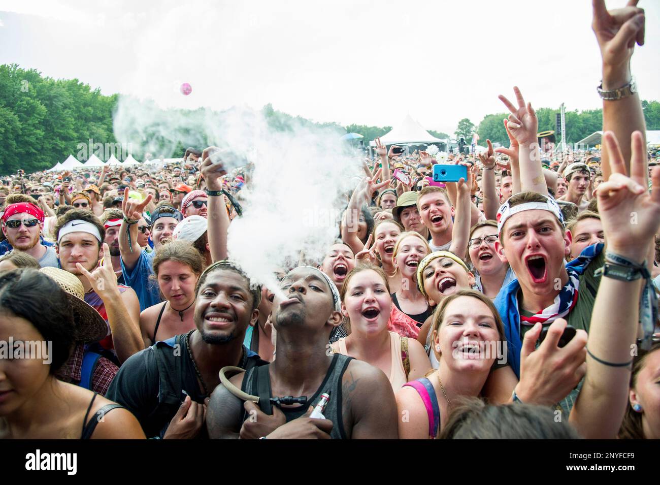 Fans attend the Firefly Music Festival on June 20, 2015, in Dover, Del ...