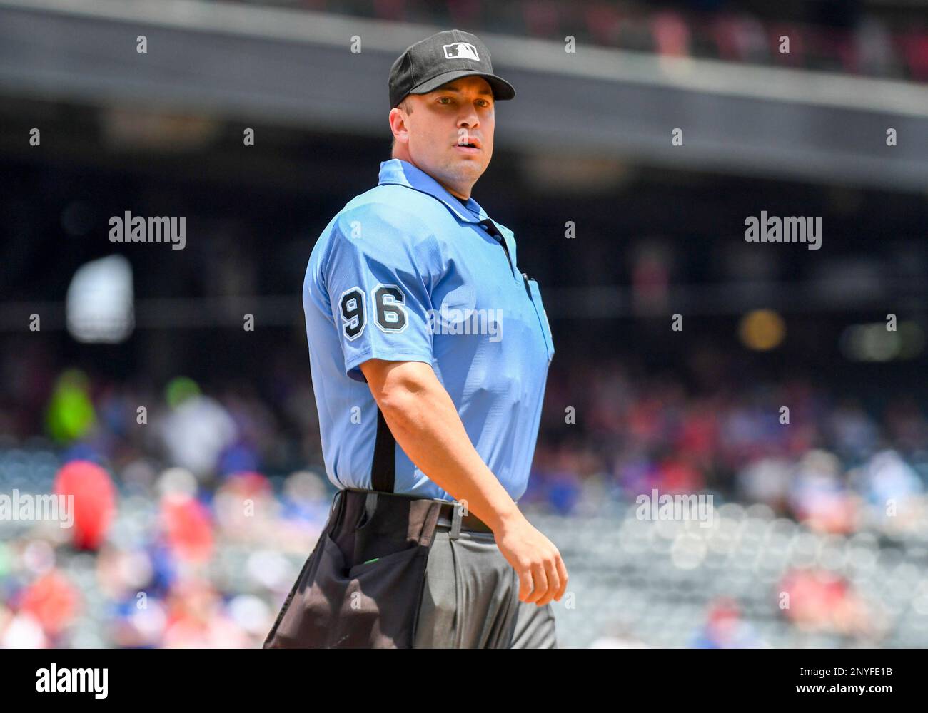 July 30, 2017: MLB umpire Chris Segal #96 during an MLB game between ...