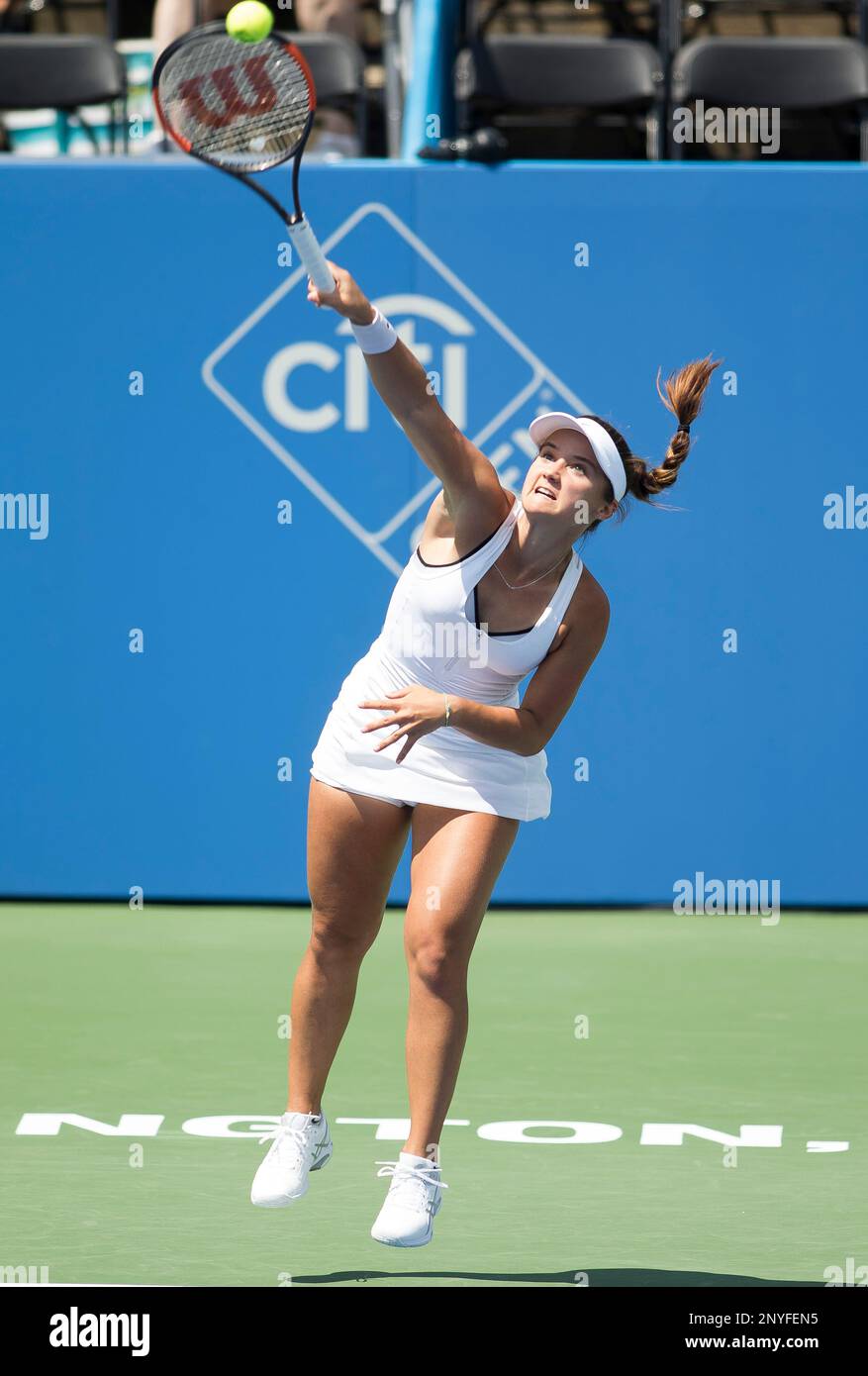 WASHINGTON D.C., DC - JULY 31:Lauren Davis (USA) serves during her WTA ...
