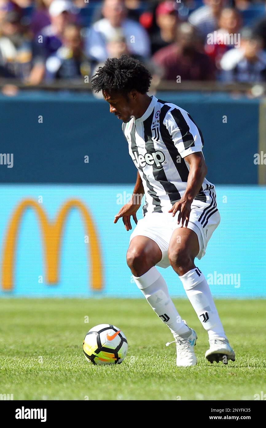 July 30, 2017; Foxborough, MA, USA; Juventus forward Juan Cuadrado (7 ...