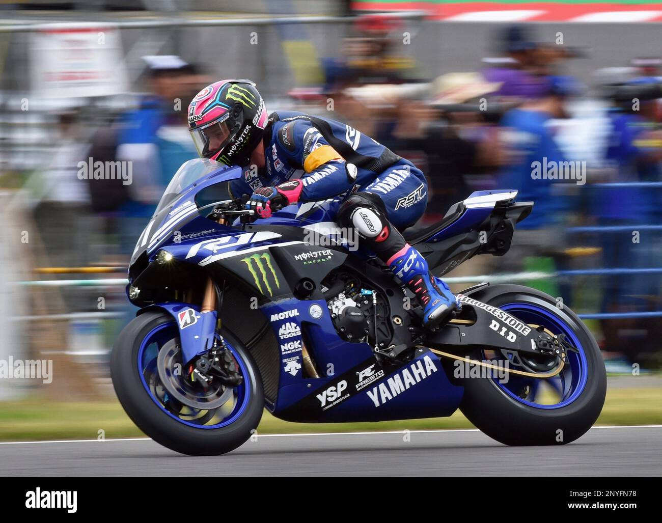 Yamaha's riders Alex Lowes of U.K. competes during Suzuka 8 Hours ...