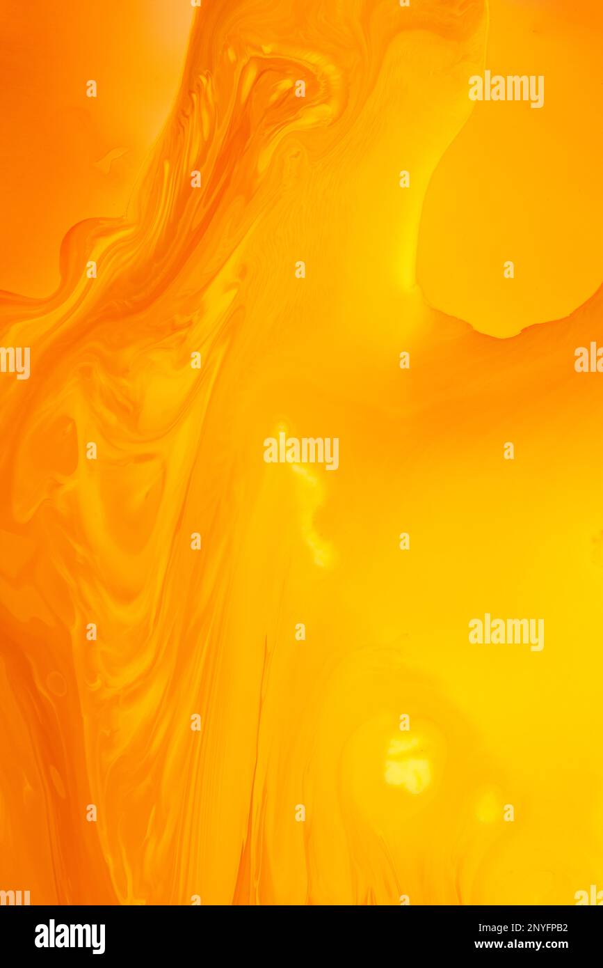 Beautiful abstraction of liquid paints in slow blending flow mixing ...