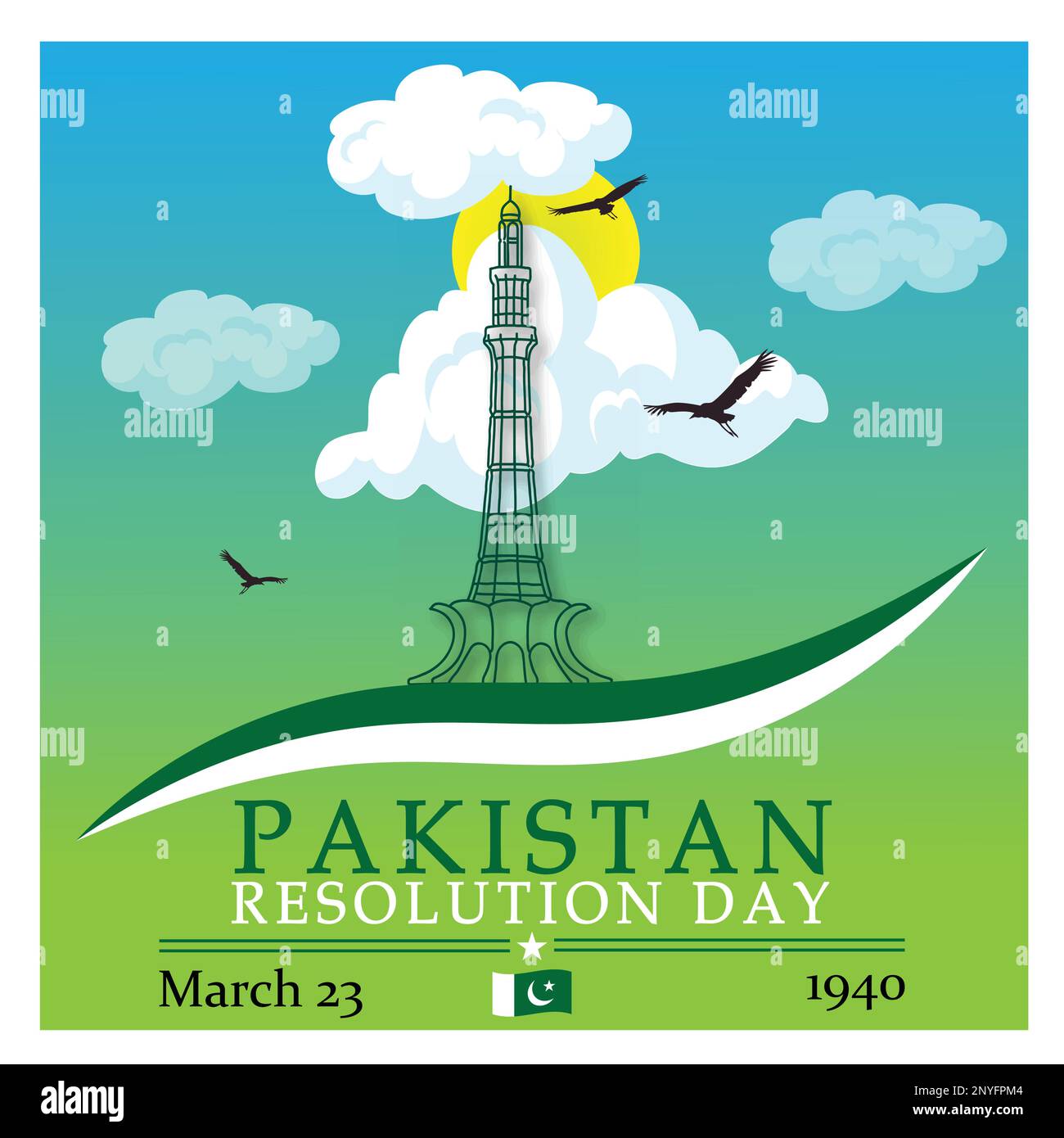 National flag pakistan vector Cut Out Stock Images & Pictures - Alamy