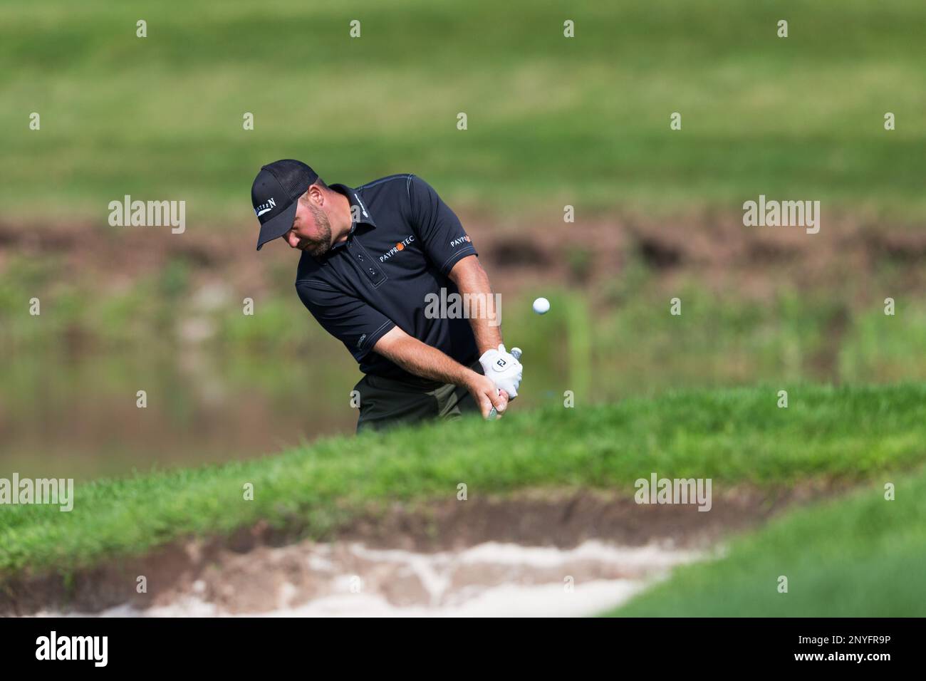 July 29, 2017: Chad Collins (USA) chips on to the sixth green during ...
