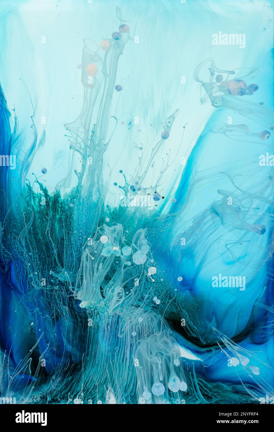 Abstract flow of liquid paints in mix Stock Photo - Alamy