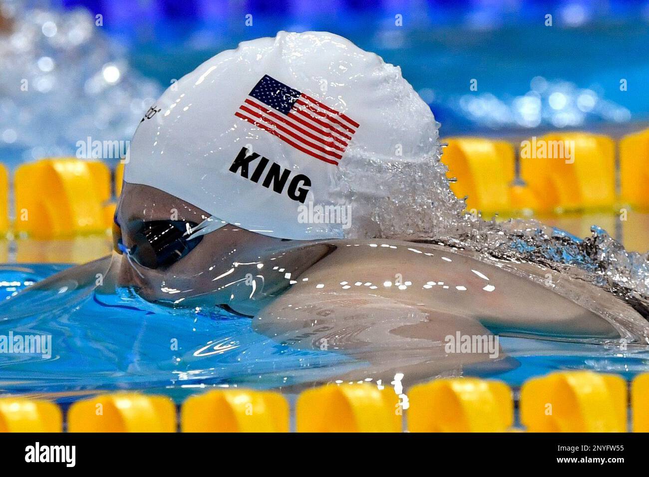 Lilly King of the United States competes in the women's 50m ...